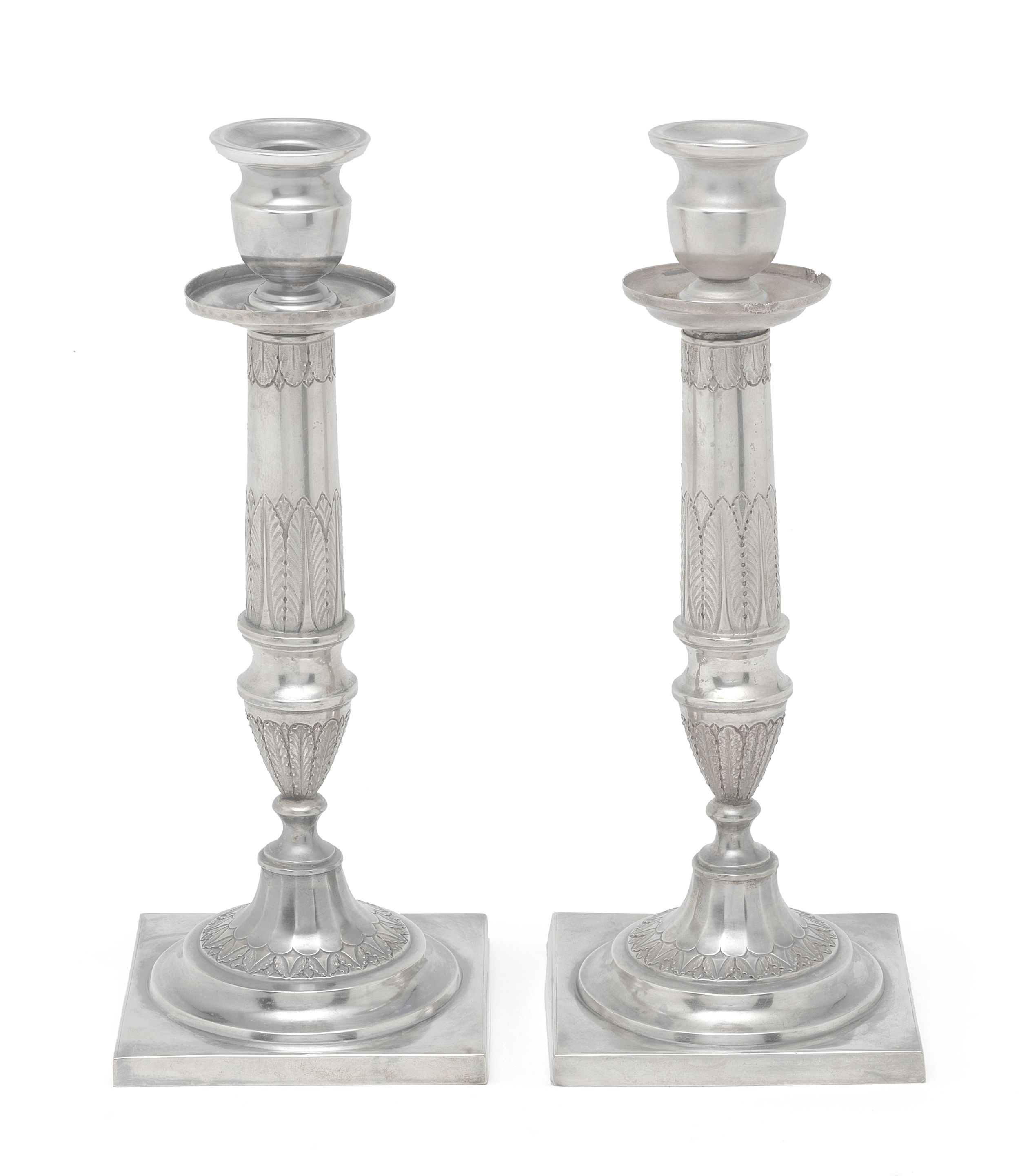 Bonhams : A pair of 19th century German silver candlesticks by Heinrich ...