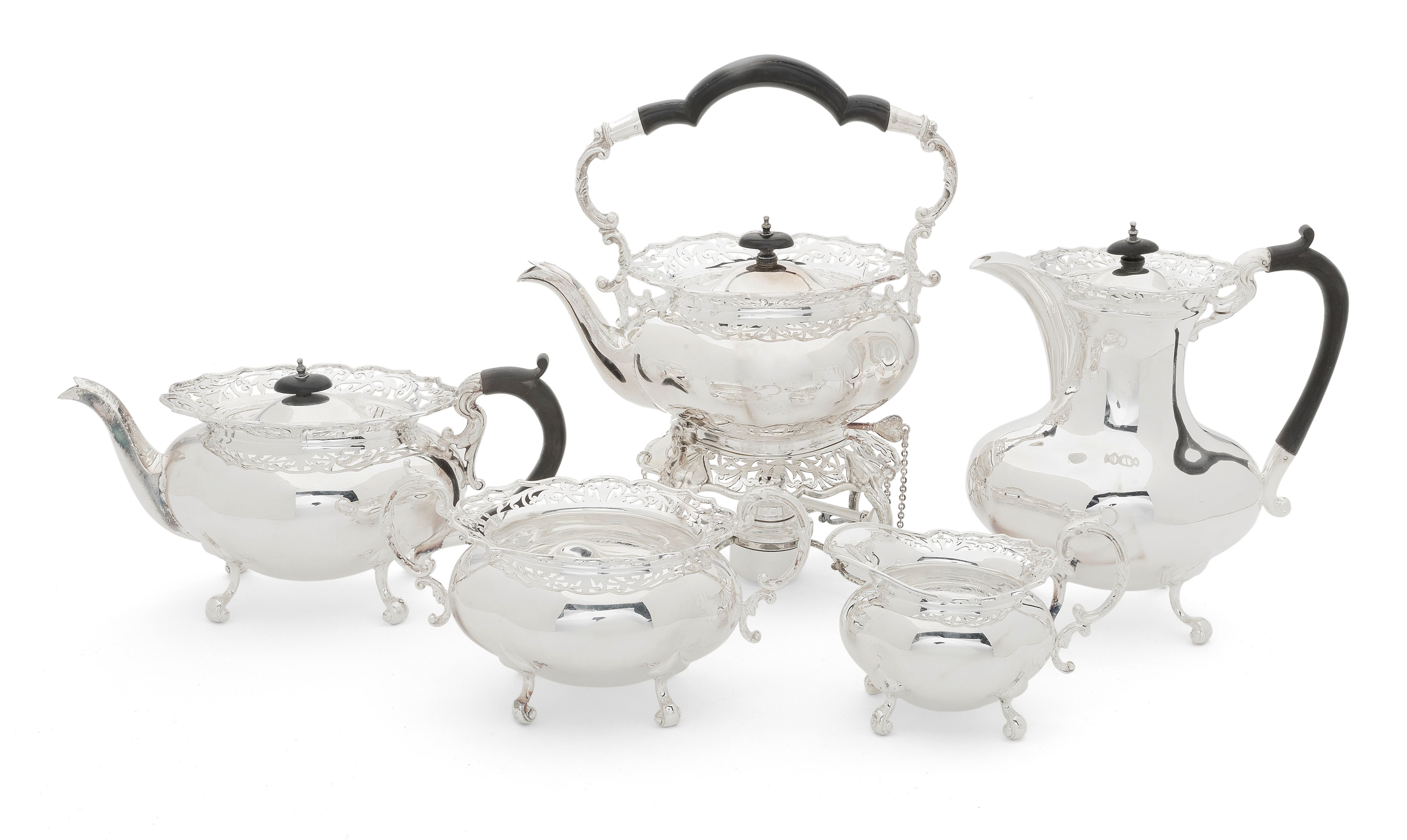 Bonhams : A five-piece silver tea and coffee service by James Deakin ...