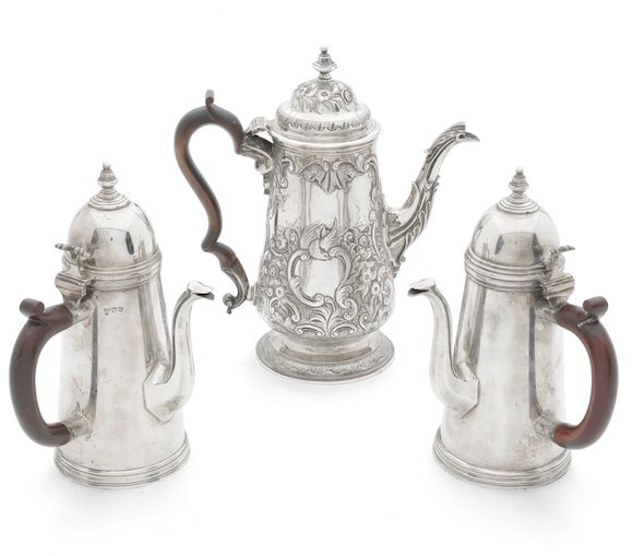 Bonhams : A provincial George III silver coffee pot by Robert Pinkney ...