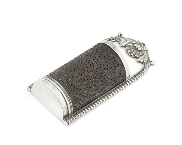 Bonhams : A George IV silver nutmeg grater by Charles Rawlings, London 1823