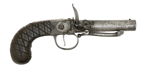 Bonhams : A 40-Bore Flintlock Box-Lock Overcoat Pistol