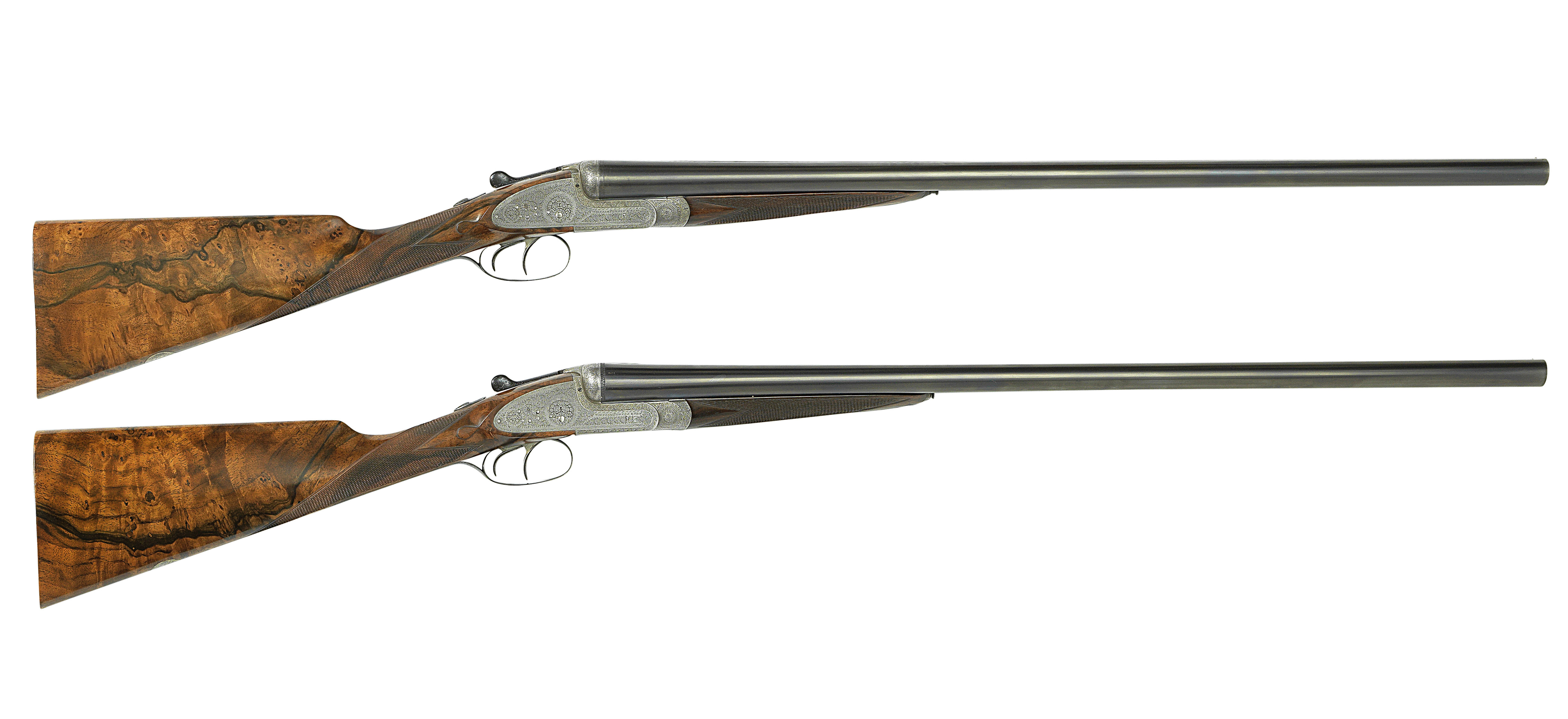 Bonhams : A pair of 12-bore sidelock ejector guns by William Powell ...