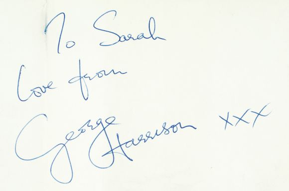 Bonhams : The Beatles: An autographed publicity photograph of George ...