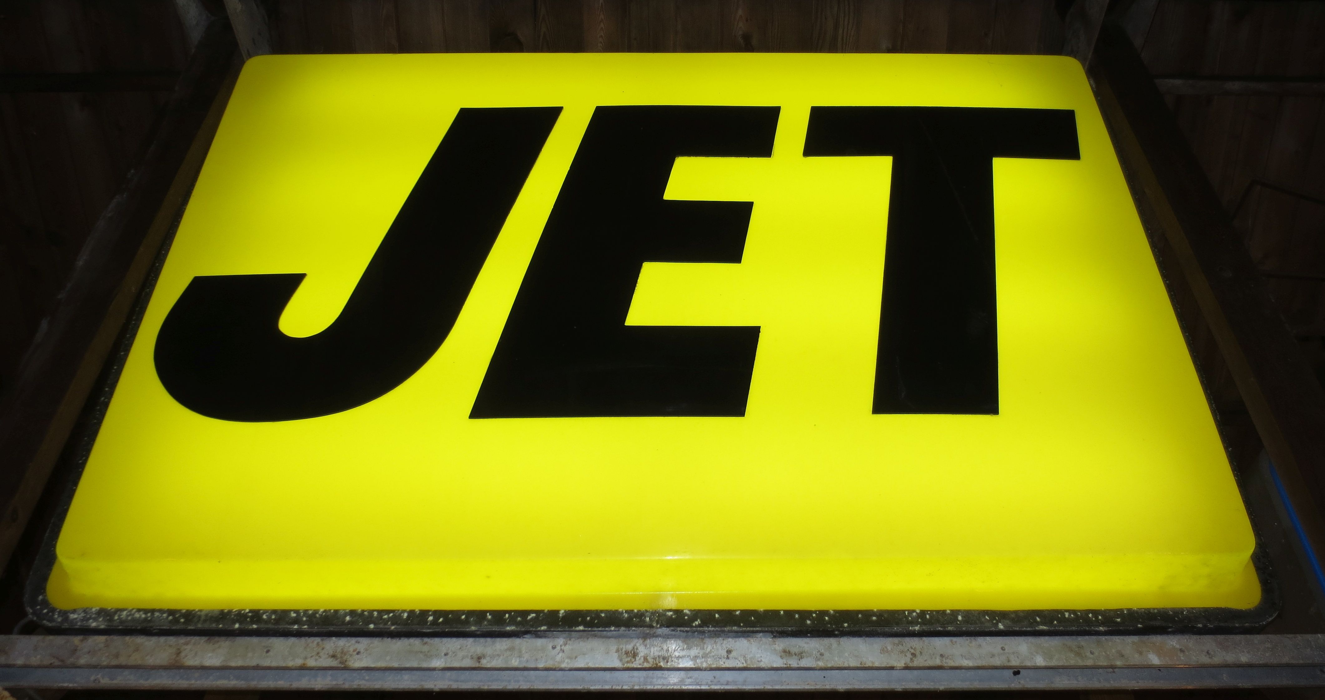 Bonhams Cars : A large 'Jet' illuminated sign, ((5))