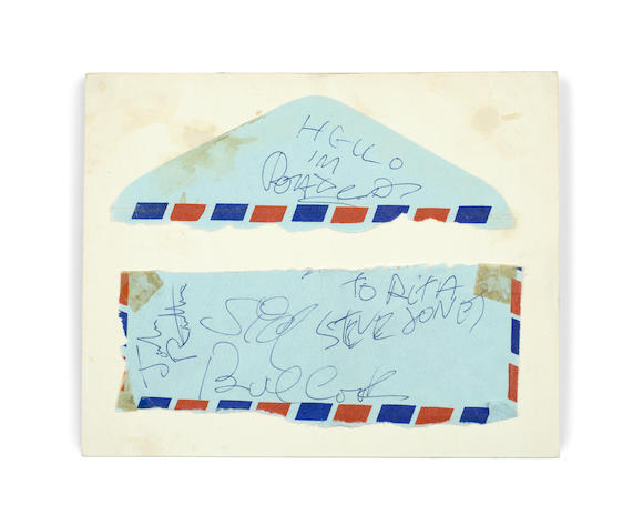 Bonhams Sex Pistols A Set Of Autographs 1977
