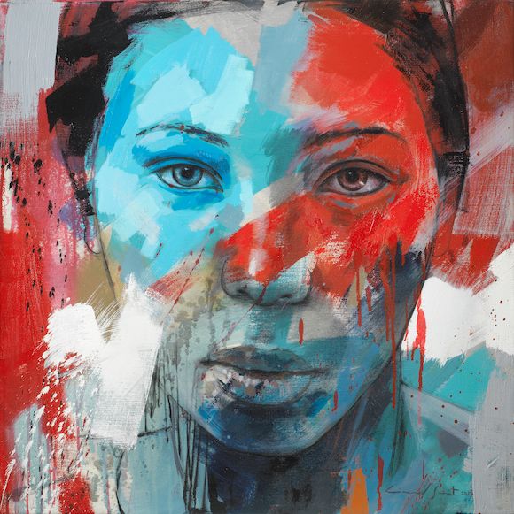 Bonhams : Lionel Smit (South African, born 1982) Portrait of a young woman