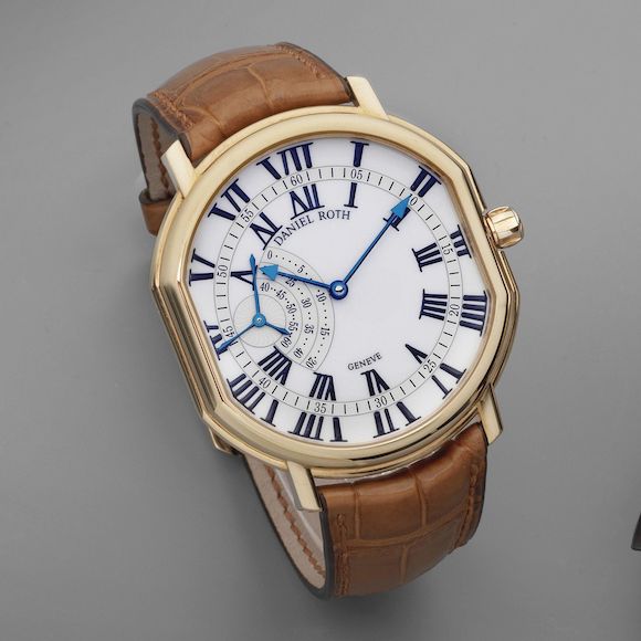 Bonhams : Daniel Roth. An 18K rose gold manual wind wristwatch with ...
