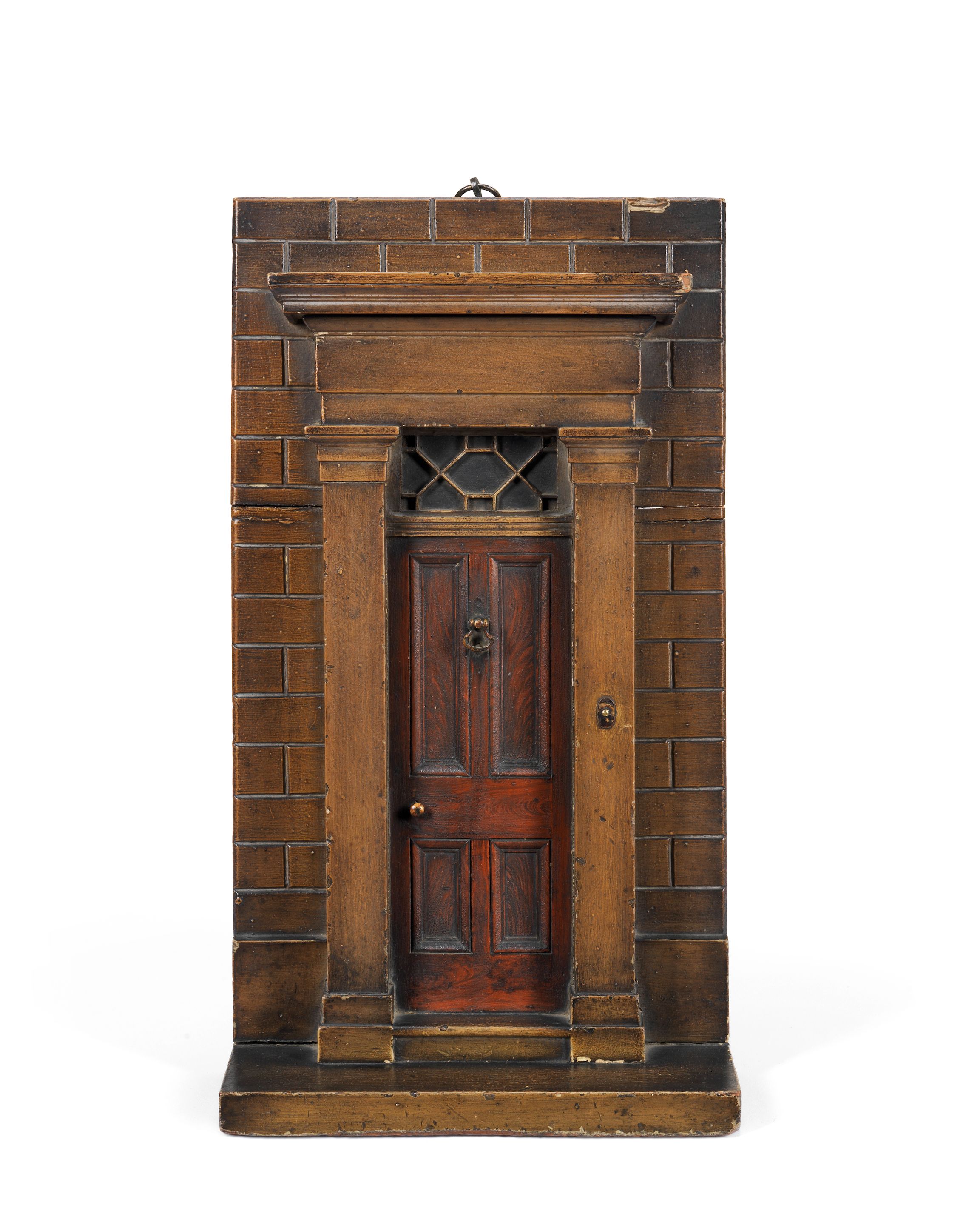 Bonhams : A 19th century carved, painted and grained wood architectural ...