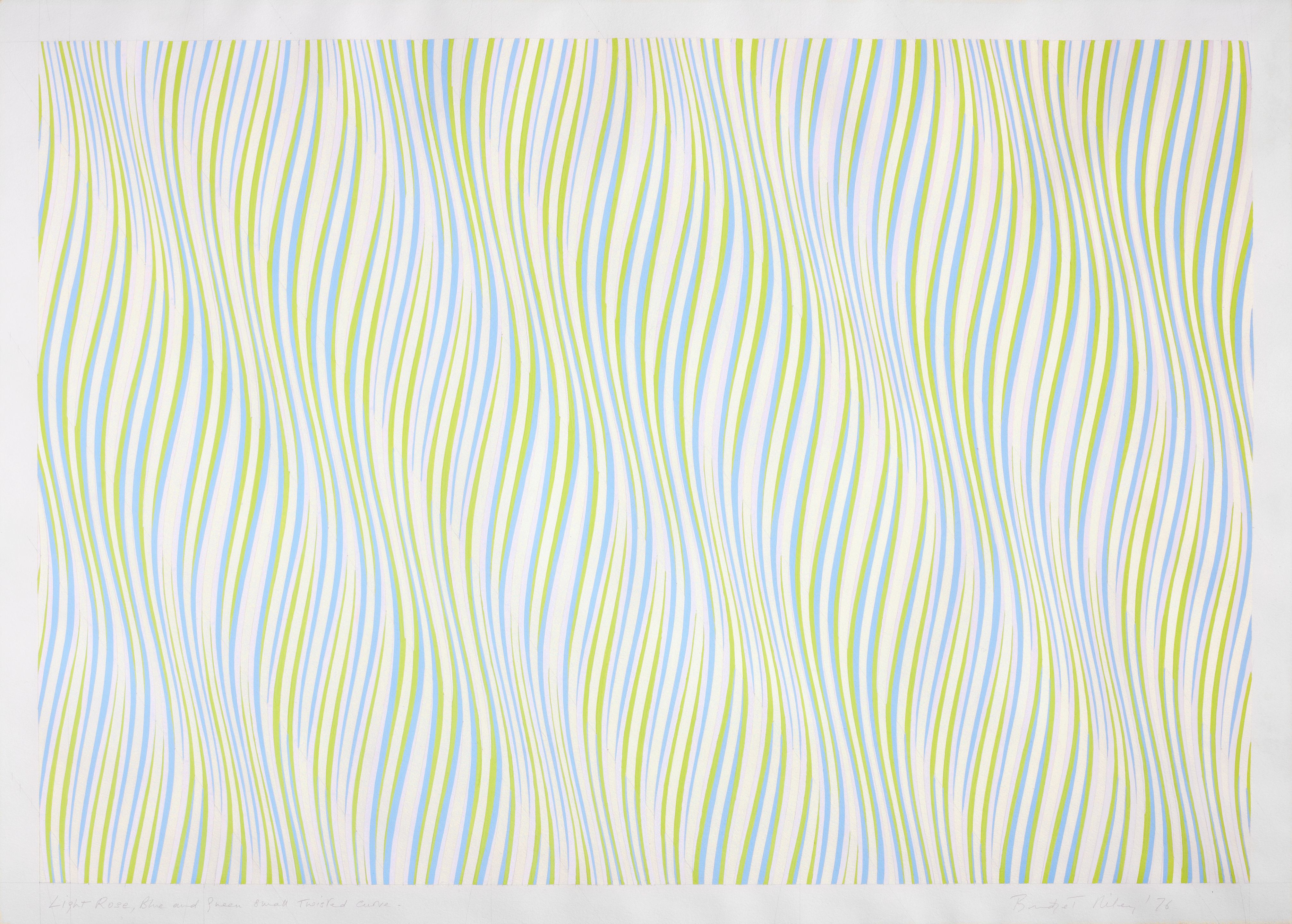 Bonhams : Bridget Riley (British, born 1931) Light Rose, Blue and Green ...
