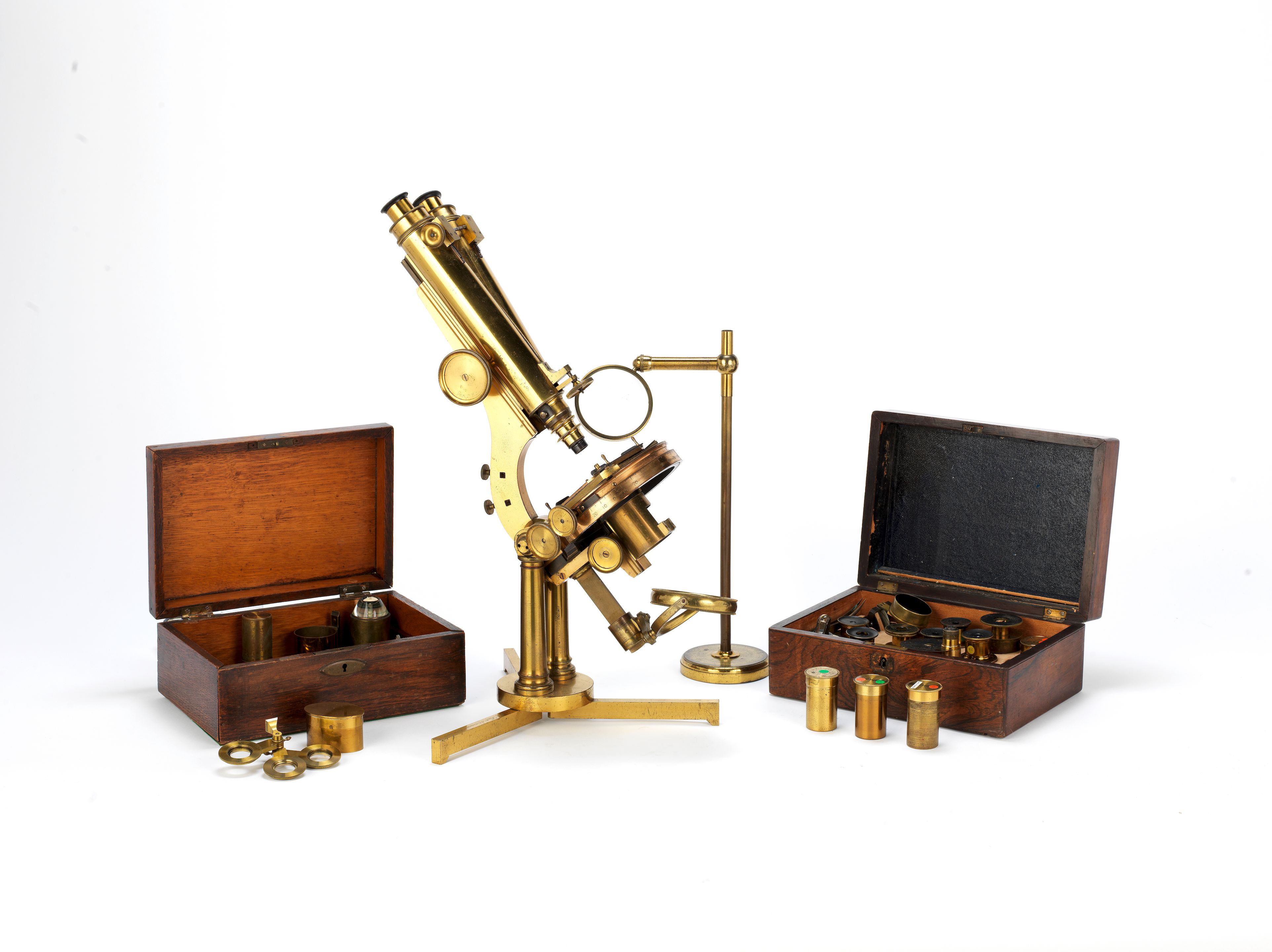 Bonhams : A Smith & Beck compound binocular microscope English, circa ...