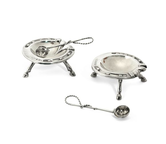 Bonhams : A pair of Victorian novelty silver salts by Hirons, Plante ...