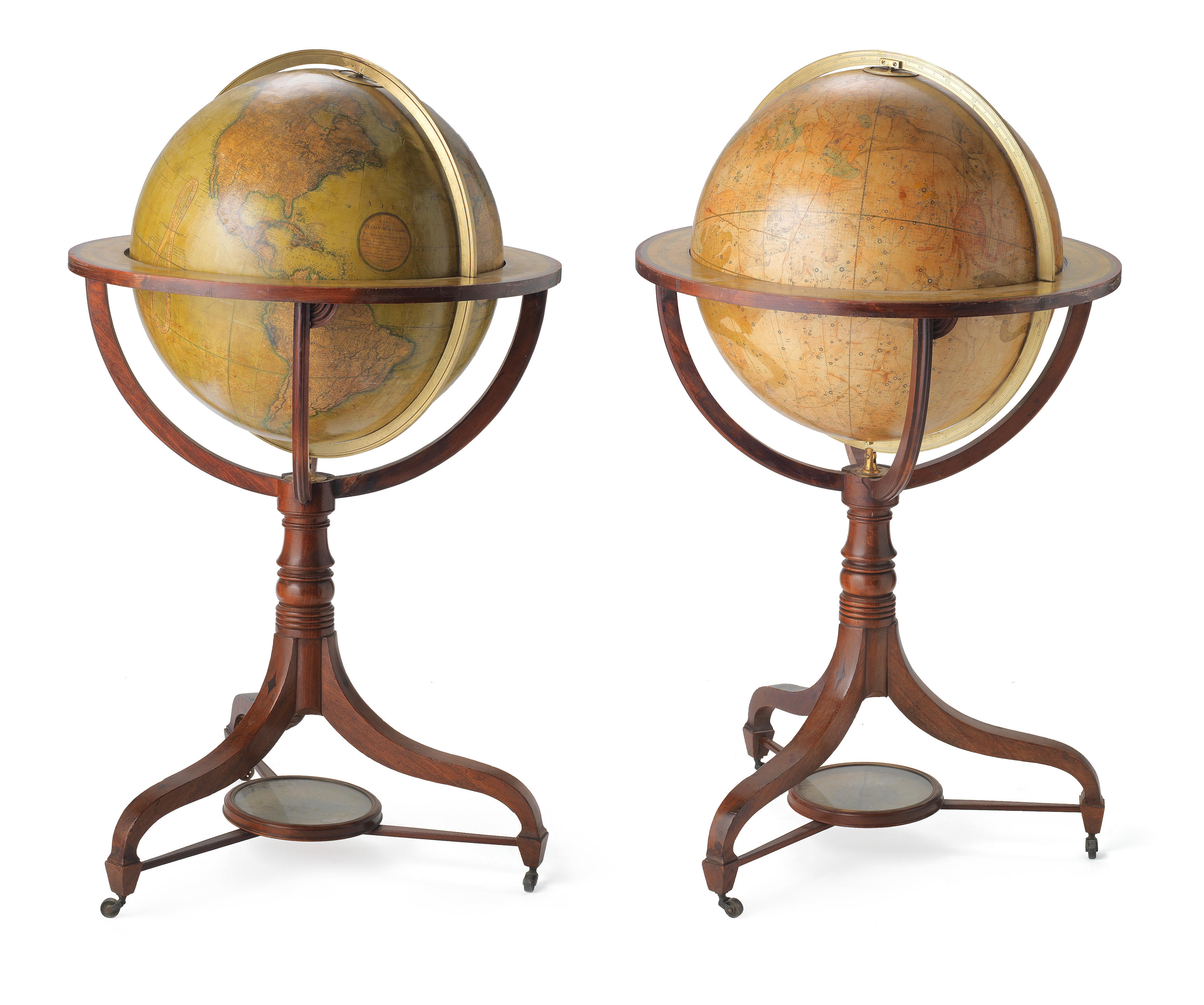 Bonhams A Pair Of 21 Inch John And William Cary Terrestrial And Celestial Library Globes