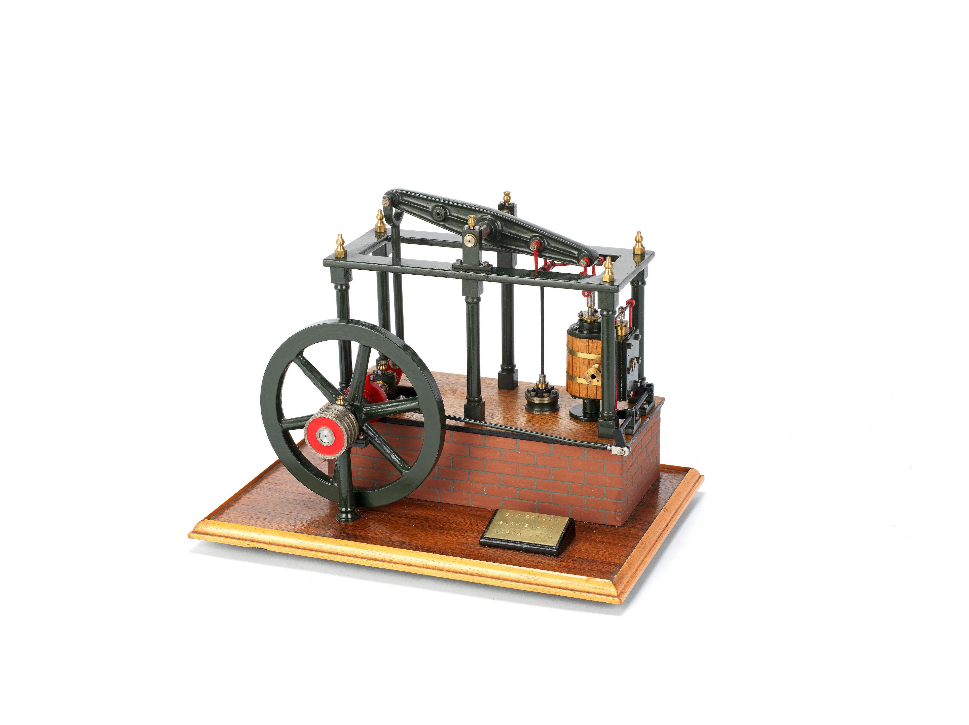 Bonhams : A model of a six column beam engine, modern,
