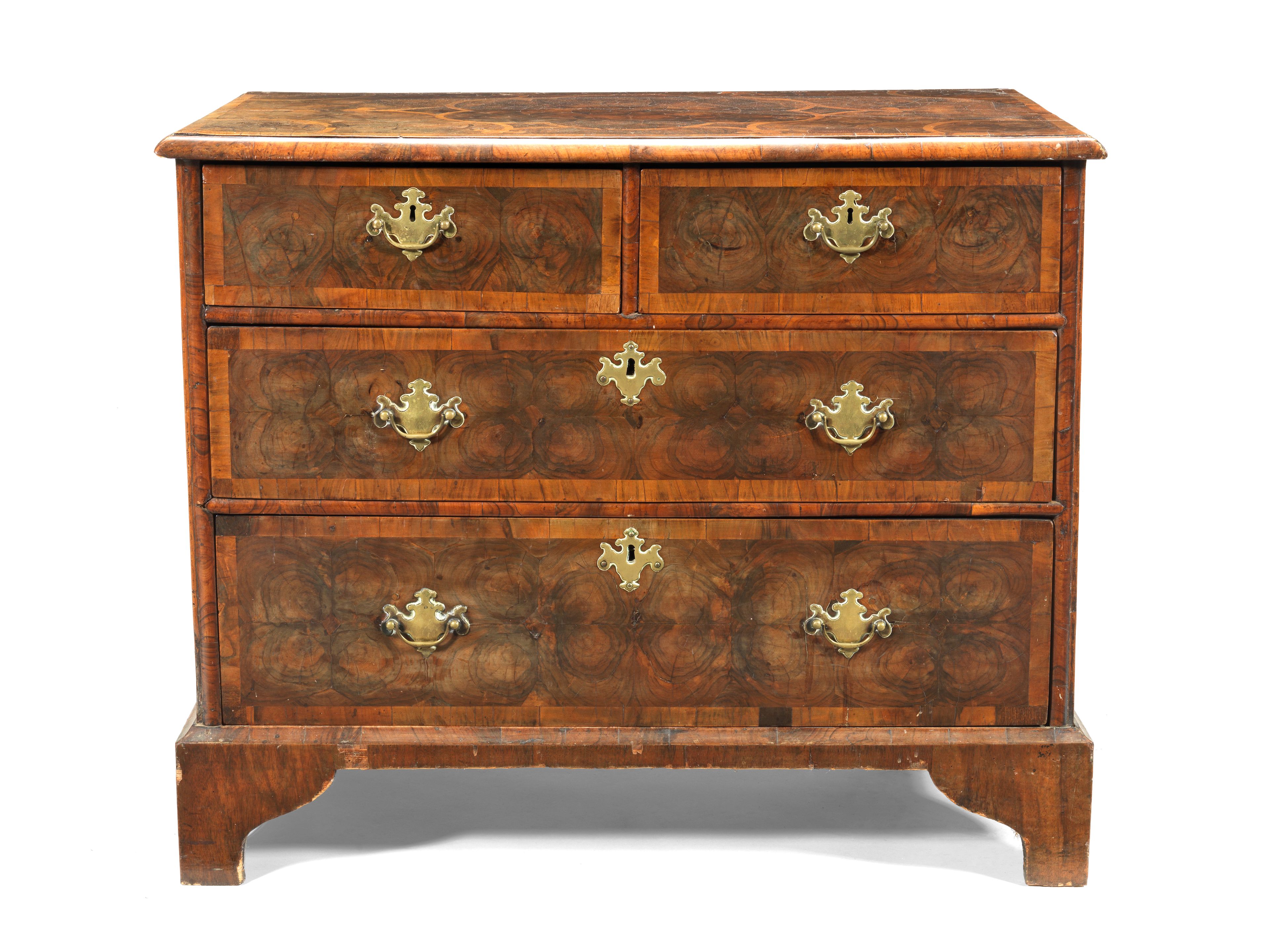 Bonhams : A William and Mary olivewood oyster veneered and crossbanded ...