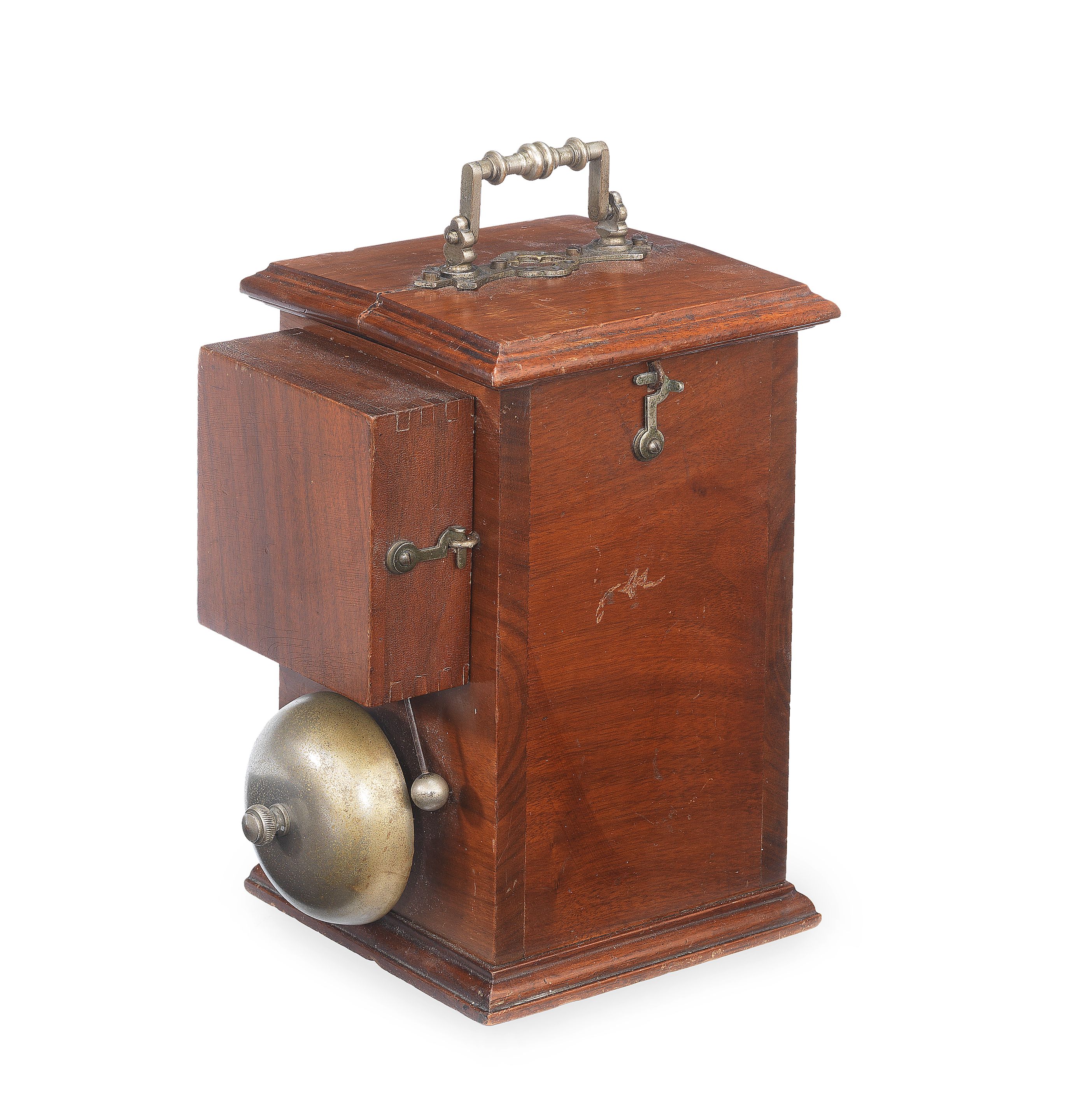 Bonhams : A late Victorian / Edwardian mahogany cased portable servants ...