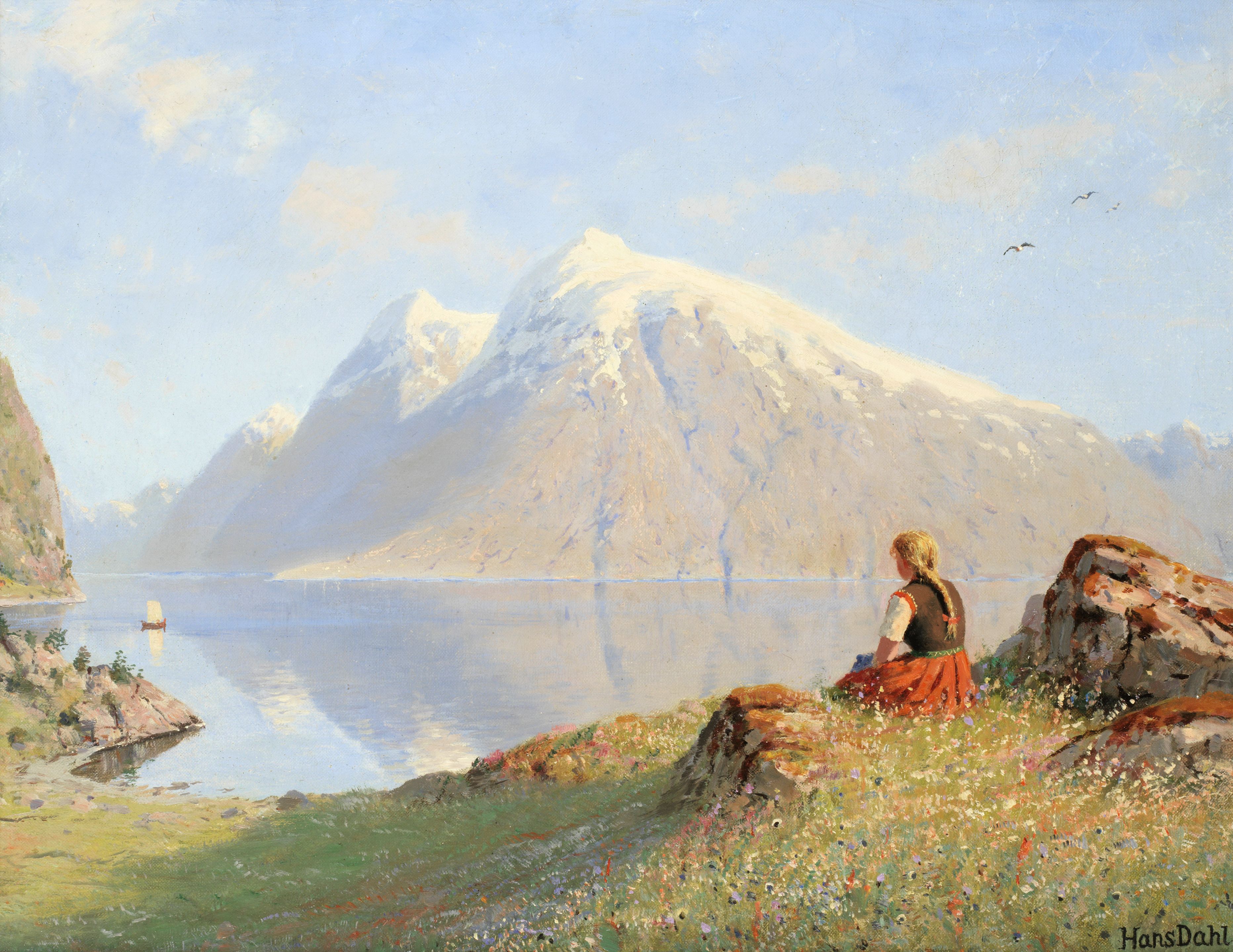 Bonhams : Hans Dahl (Norwegian, 1849-1937) Summer in the fjords