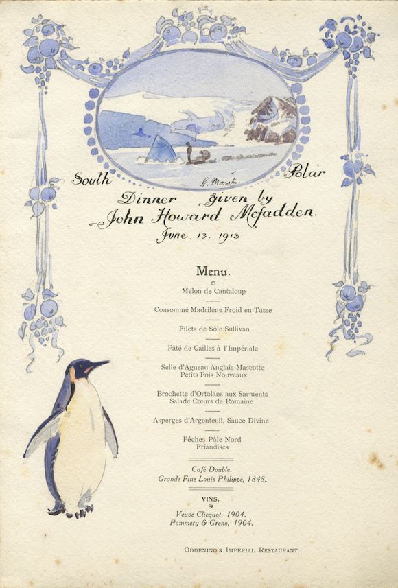 Bonhams : SHACKLETON (ERNEST HENRY) "South Polar Dinner given by John ...