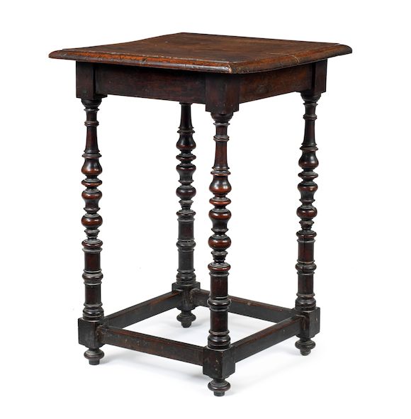 Bonhams : A late 17th century joined walnut upright occasional table ...