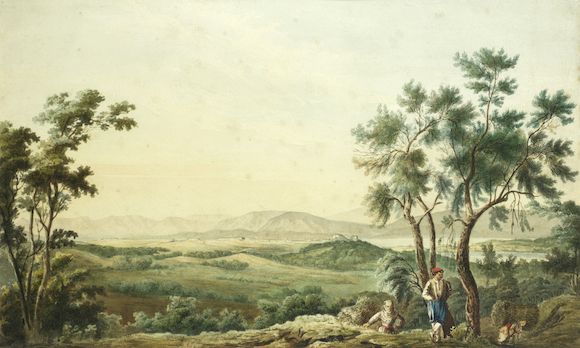 Bonhams : Circle of Anton Schranz (German, 1769-1839) View of Corfu ...