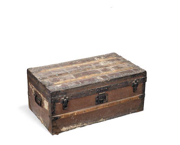 Bonhams : A late 19th century Louis Vuitton travelling trunk with ...