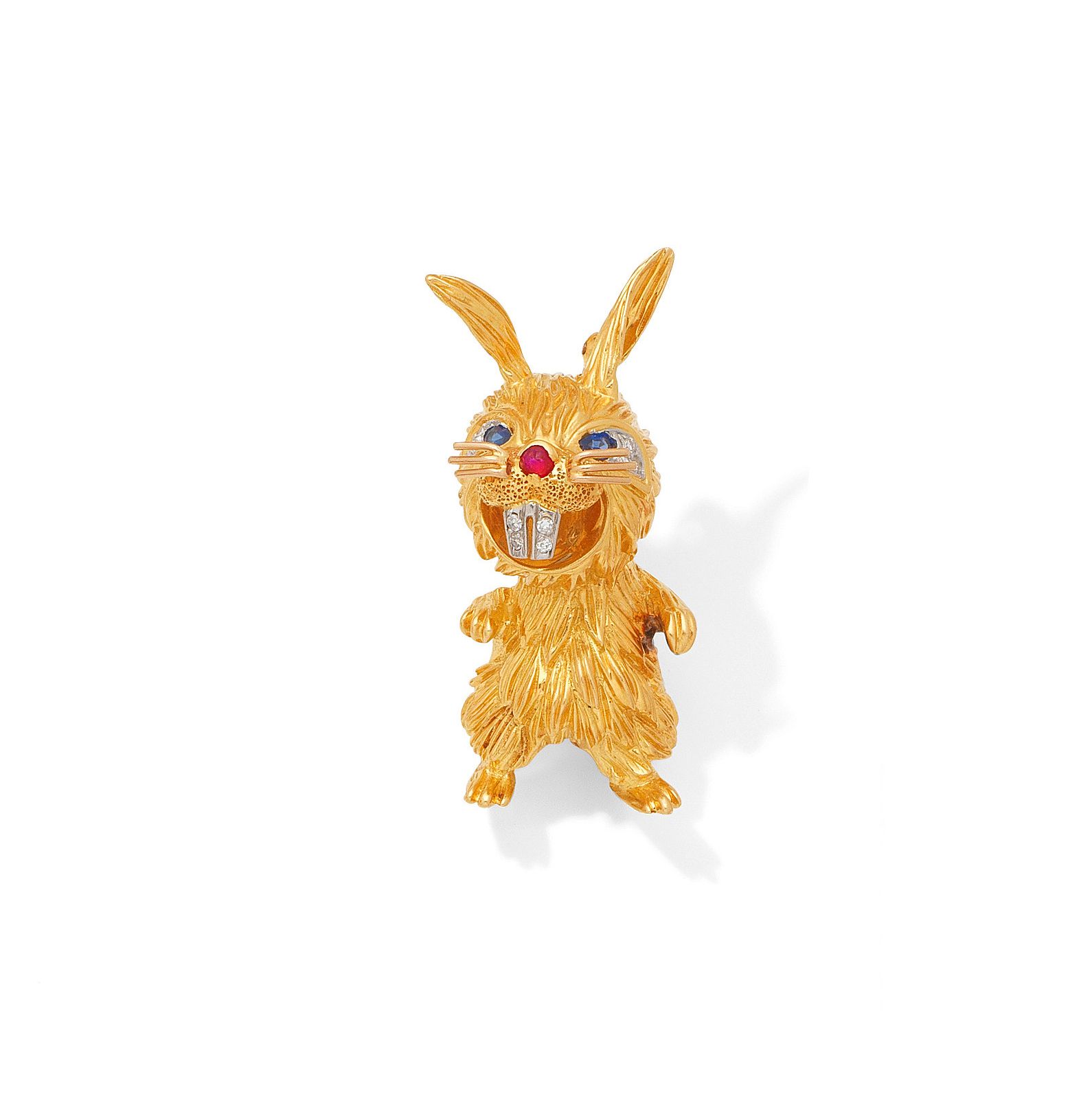 Bonhams : A rabbit brooch, by Kutchinsky,