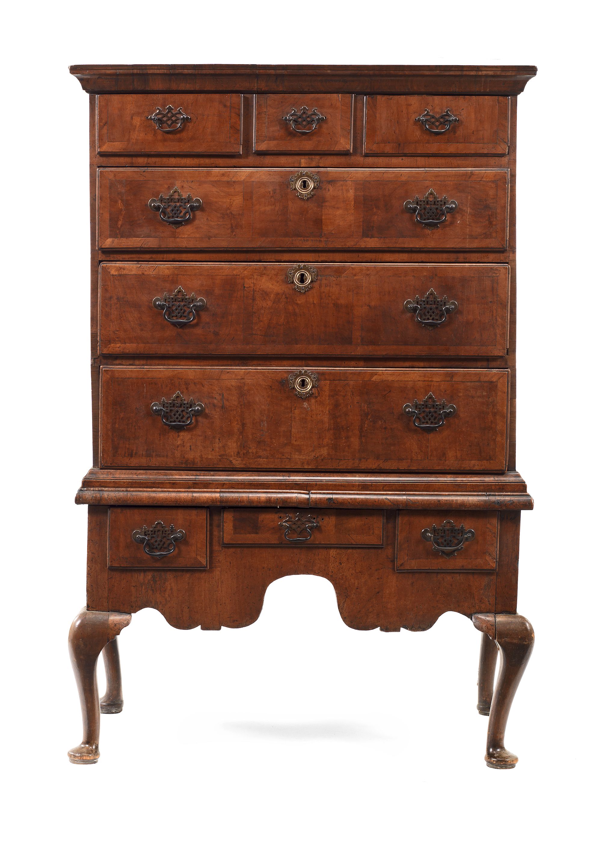 Bonhams : A George I walnut and crossbanded chest on stand