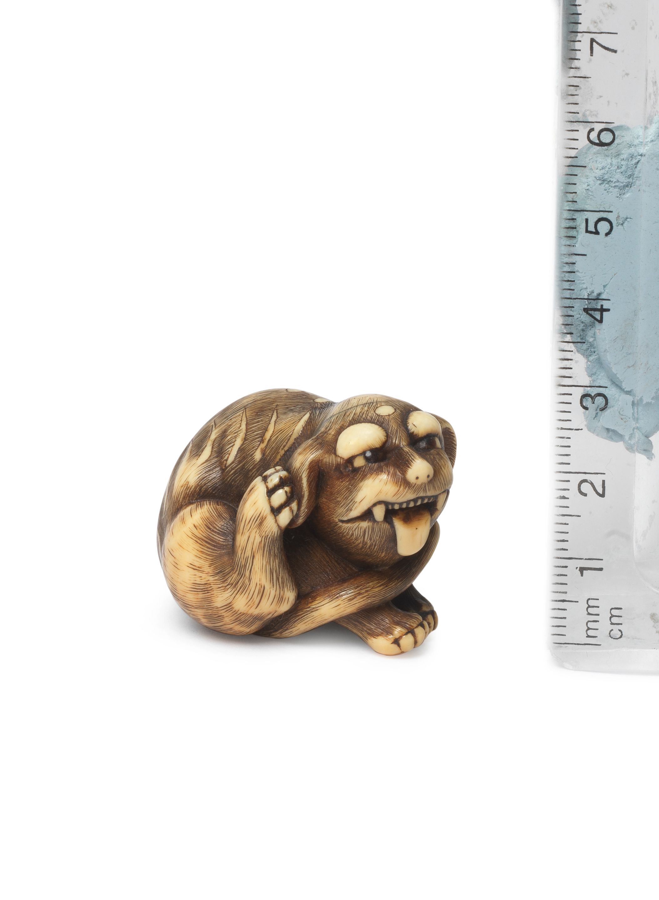 Bonhams : A small ivory netsuke of a tiger cub By Muneharu, Kyoto ...