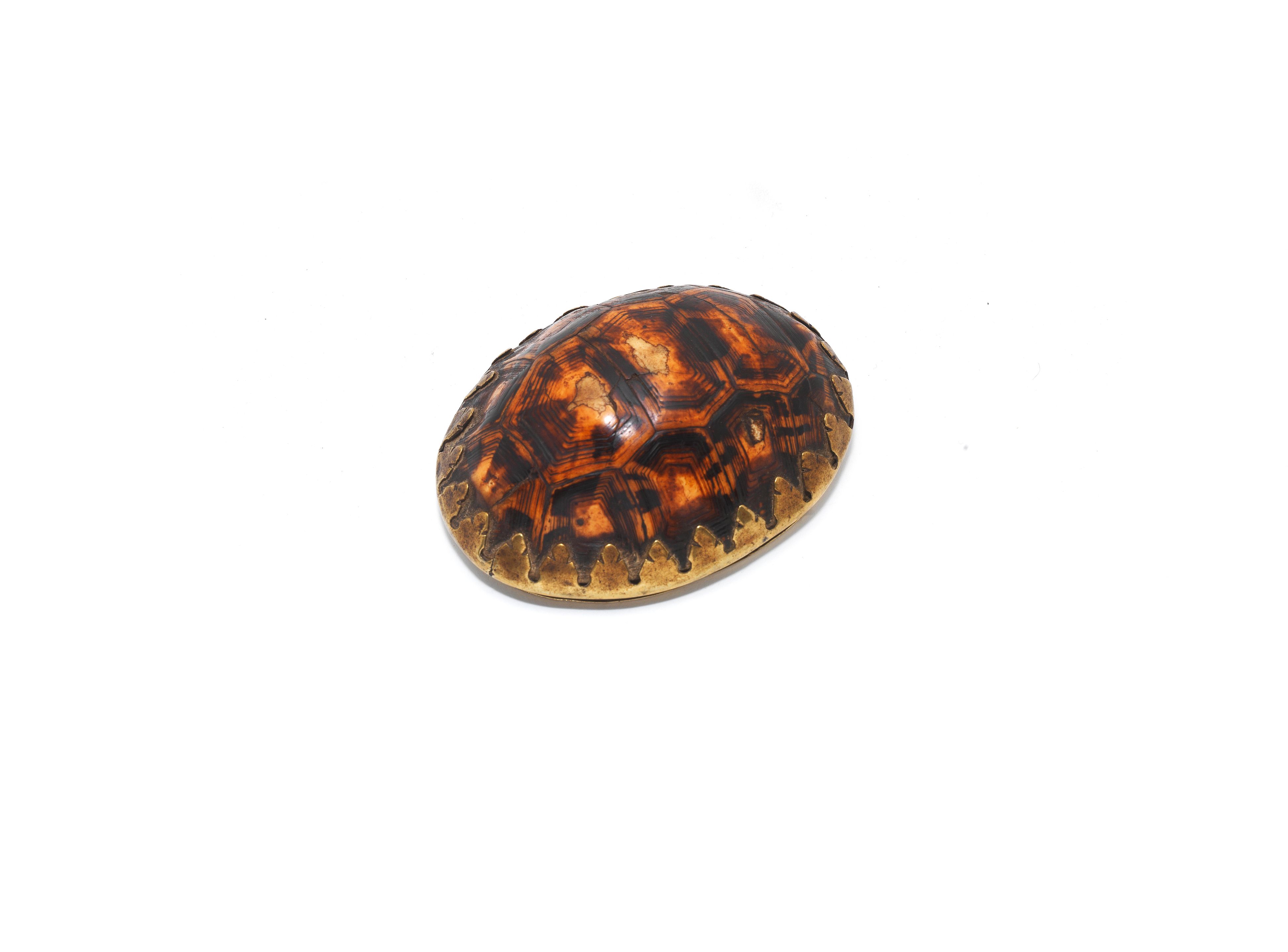 Bonhams : A rare late 17th century engraved brass and terrapin-shell ...