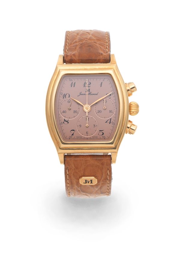 Bonhams : Lemania for Jean Marcel. An 18K rose gold manual wind ...