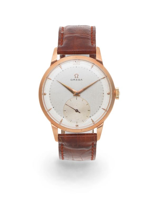 Bonhams : Omega. An 18K rose gold manual wind wristwatch Ref 2685 ...