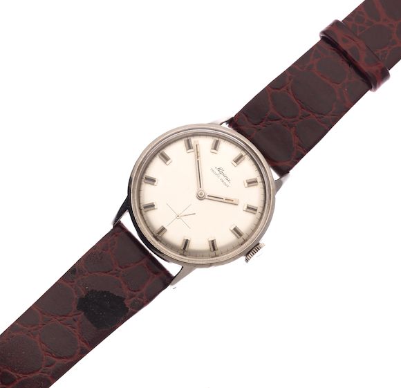 Bonhams : Alpina. A stainless steel manual wind wristwatch Tropic-Proof ...