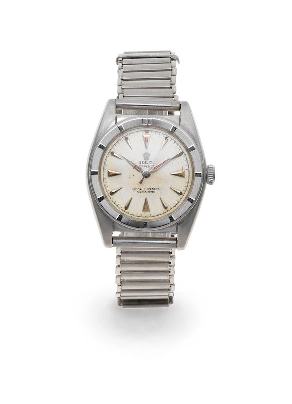 Bonhams : Rolex. A stainless steel automatic bubble back bracelet watch ...