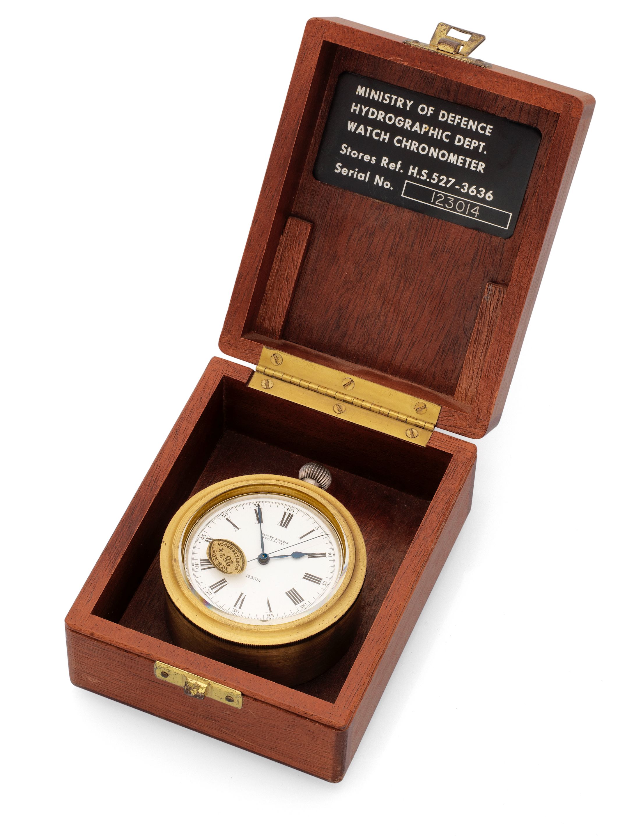 Bonhams : Ulysse Nardin. A wooden cased silver keyless wind open face ...