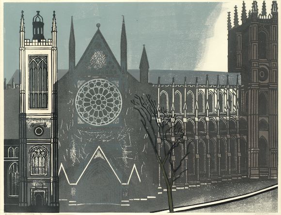 Bonhams : Edward Bawden R.A. (British, 1903-1989) Westminster Abbey ...