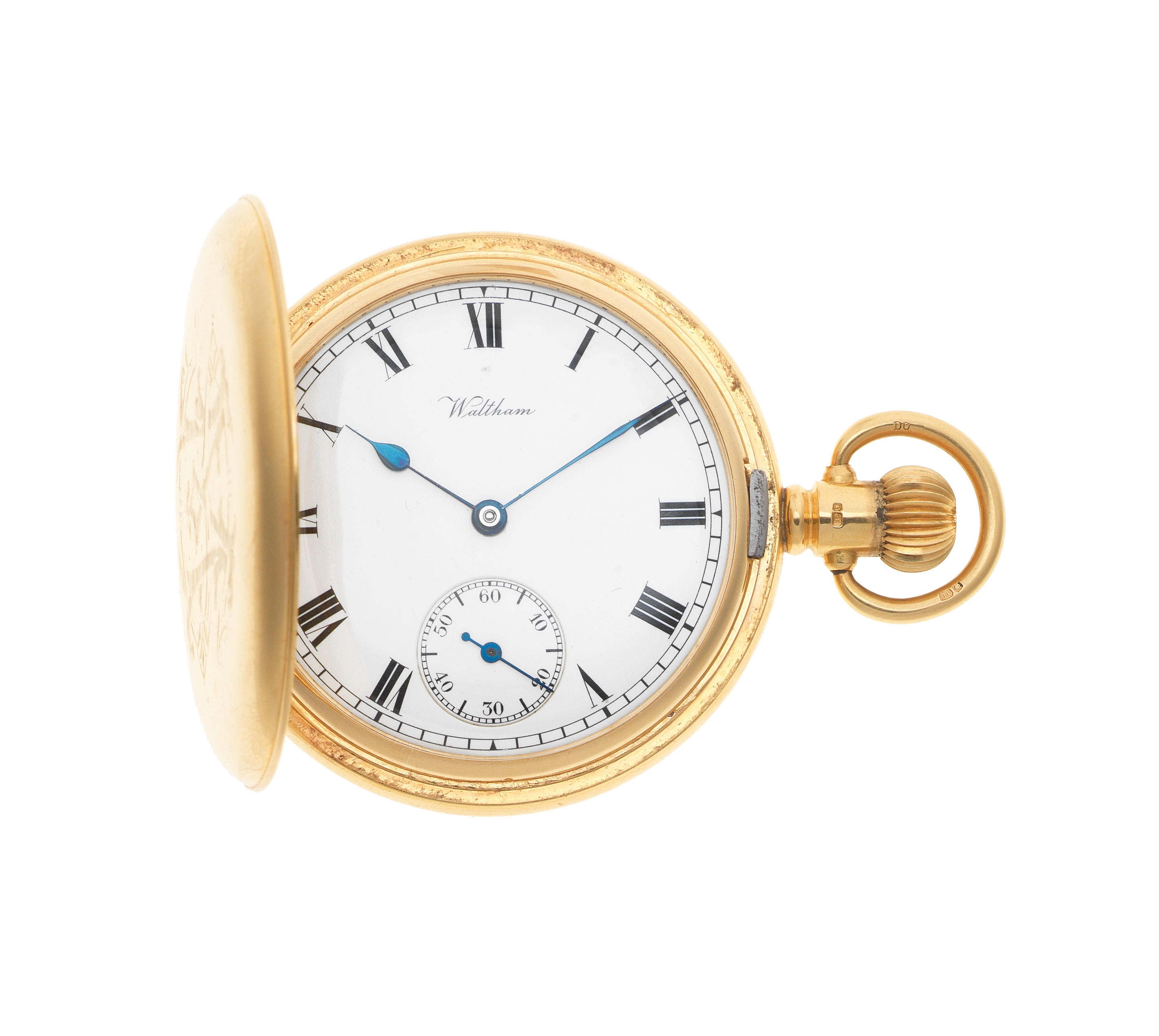 Bonhams Waltham An 18k Gold Keyless Wind Full Hunter Pocket Watch