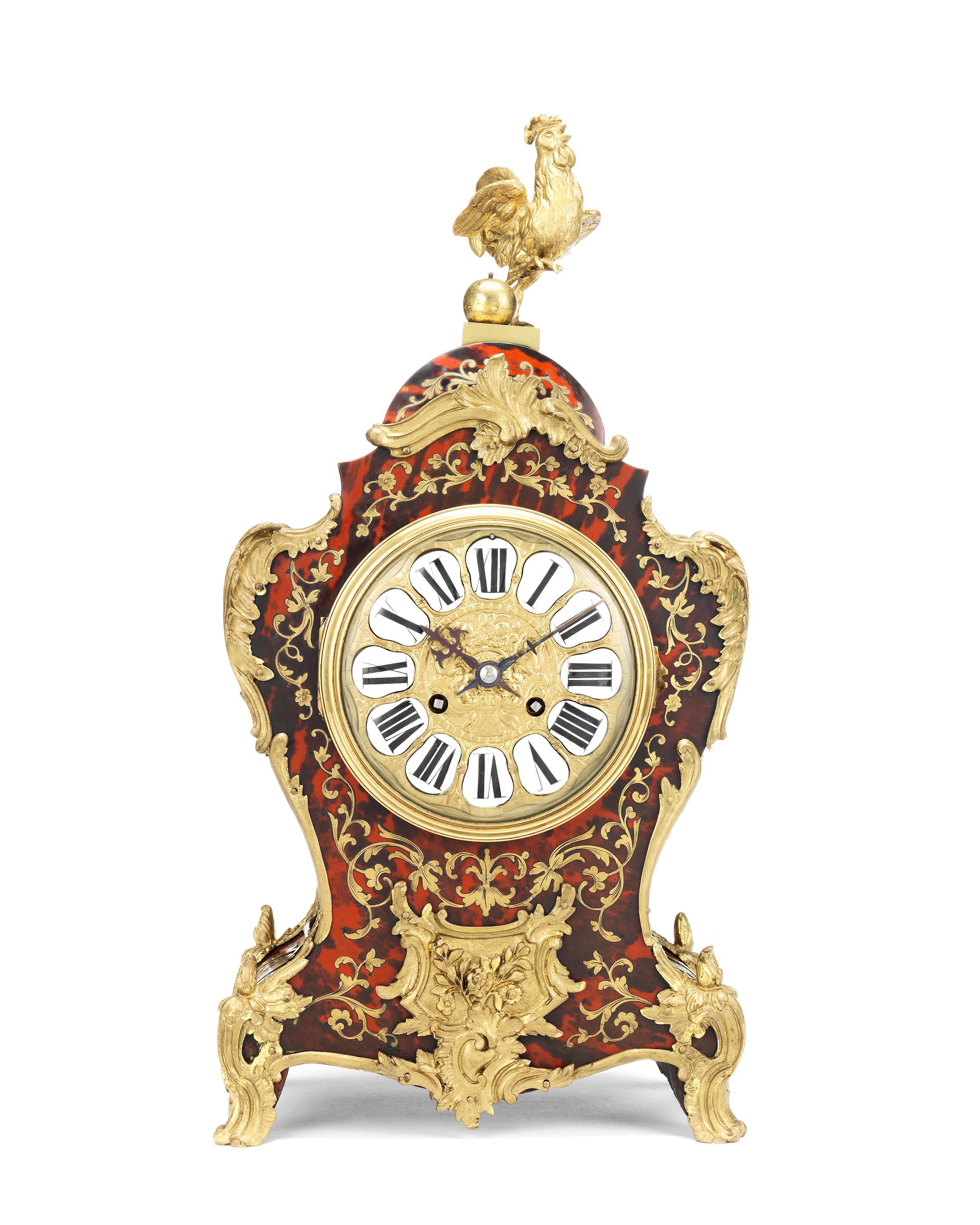 Bonhams : A late 19th century French cut brass and red stained ...