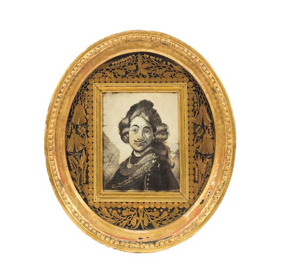 Bonhams : A George III hair and silkwork picture, circa 1780 - 90