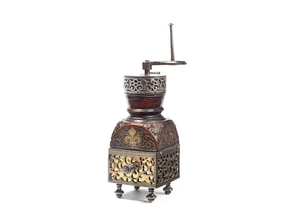 Bonhams : A very fine and rare early 18th century fruitwood, brass and ...
