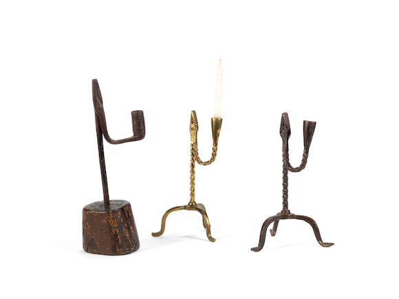 Bonhams : An early to mid-19th century wrought iron and painted ash ...