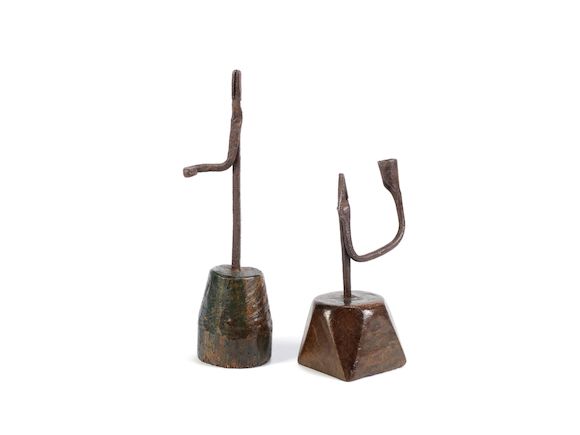Bonhams : A mid-18th century wrought iron and ash table rushnip ...