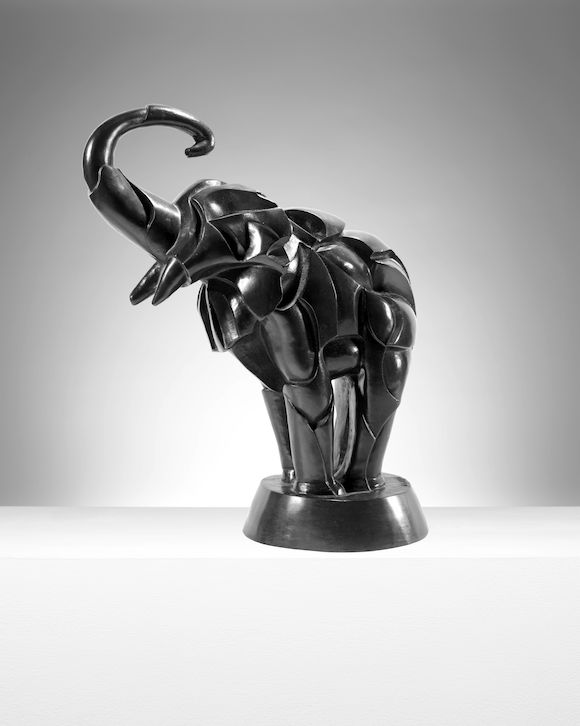 Bonhams : Herbert Garbe (German, 1888-1945) Elephant 46cm (18 1/8) high