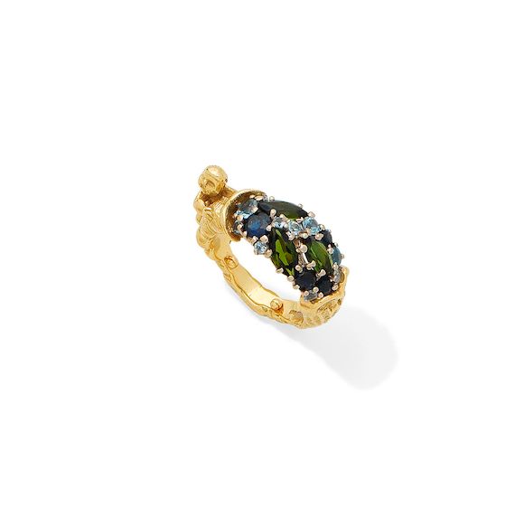 Bonhams : An aquamarine, sapphire and tourmaline ring, by Stuart Devlin ...