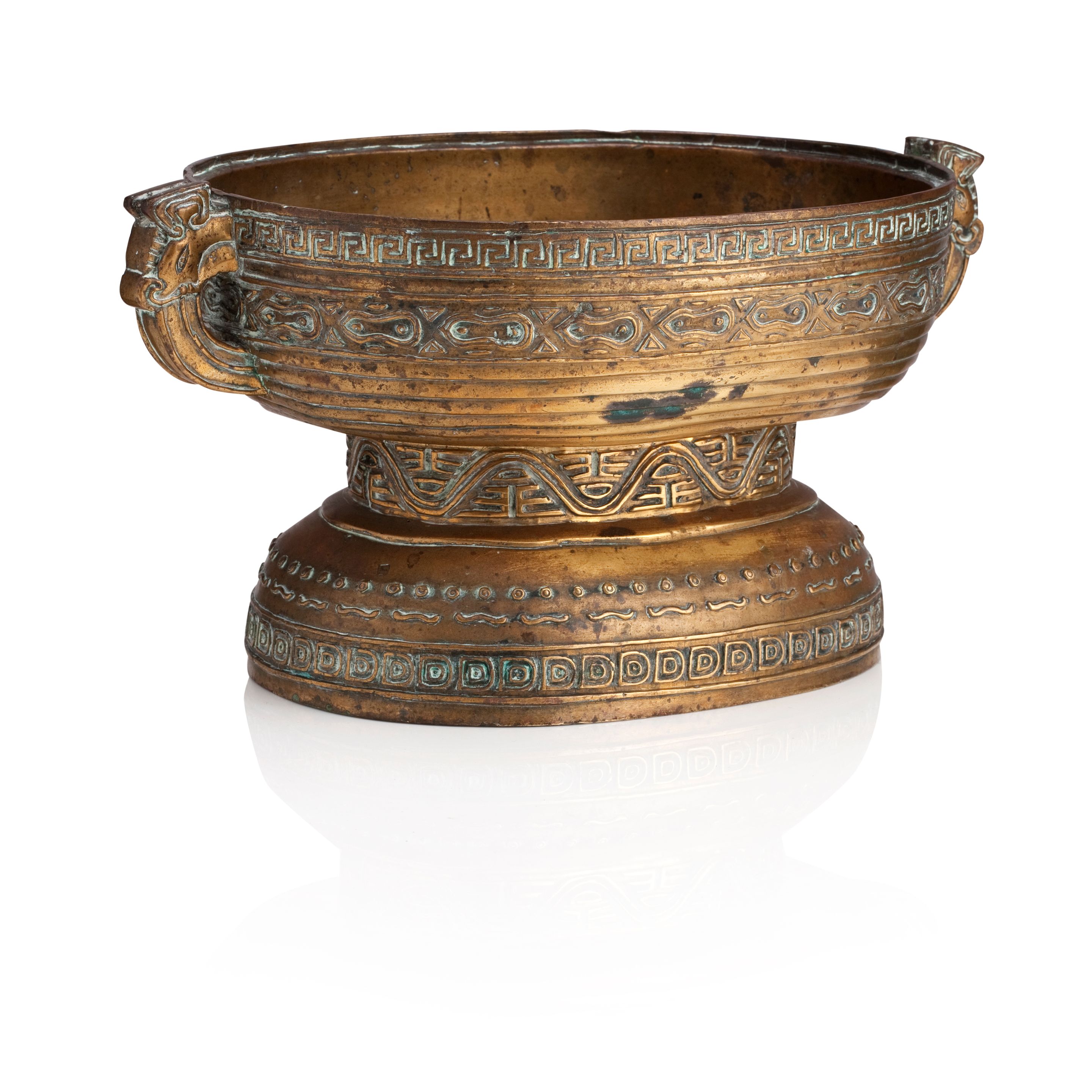 Bonhams : A gilt-bronze ceremonial altar vessel, Xu Engraved Qianlong ...