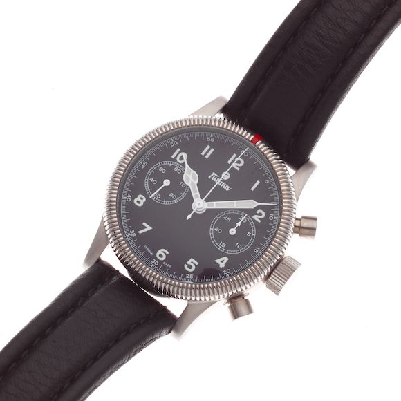 Bonhams : Tutima. A stainless steel manual wind chronograph wristwatch ...