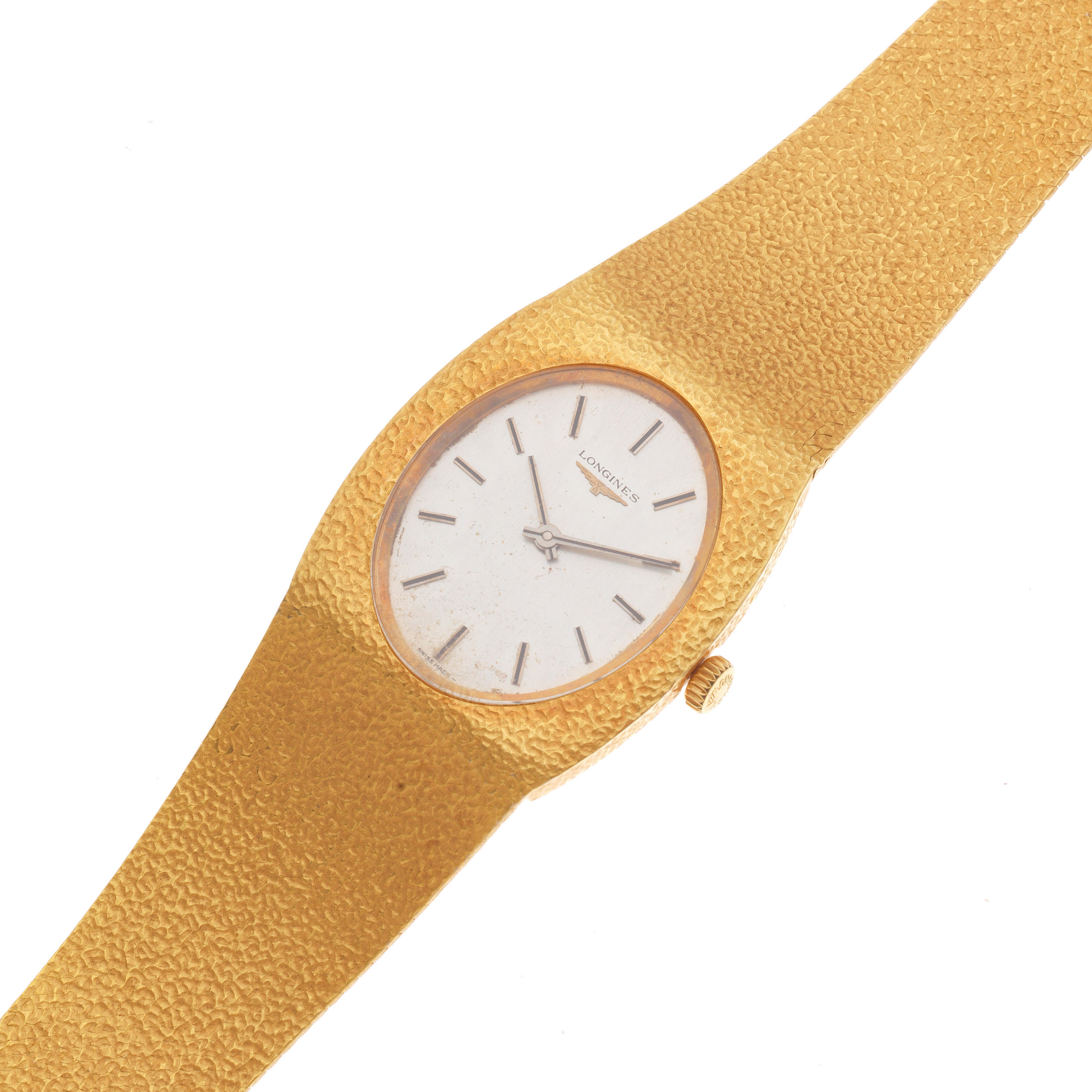 Bonhams Longines An 18k Gold Manual Wind Bracelet Watch Circa 1980