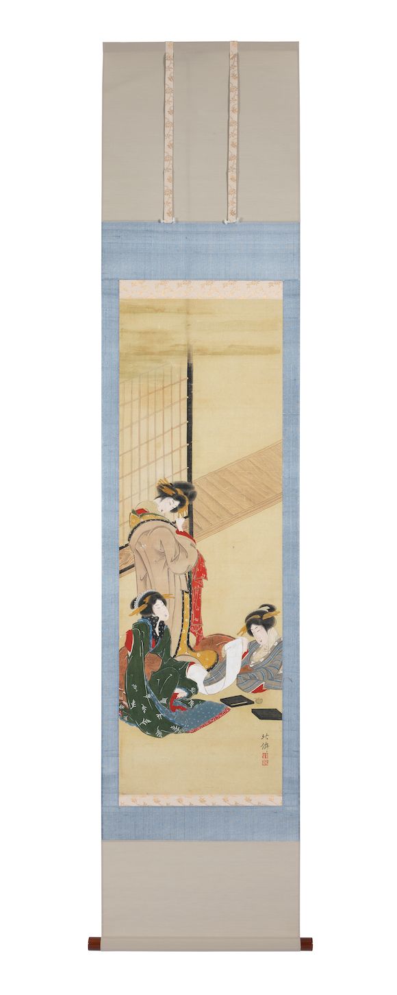 Bonhams : Probably by Hokubu, Hokusai style Edo period (1615-1868) or ...