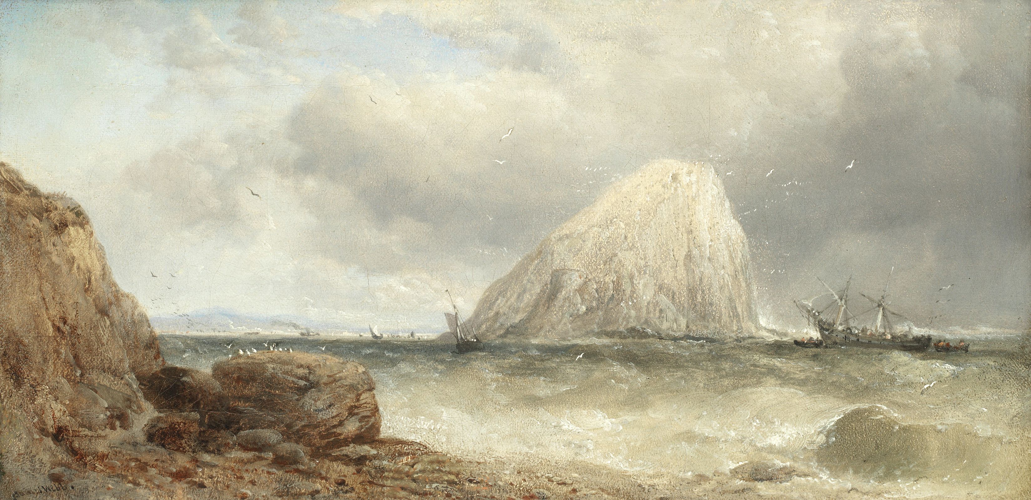 Bonhams : James Webb (British, 1825-1895) Bass Rock