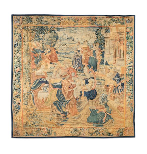 Bonhams : A Franco-Flemish mid-16th Century Allegorical Tapestry 320cm ...