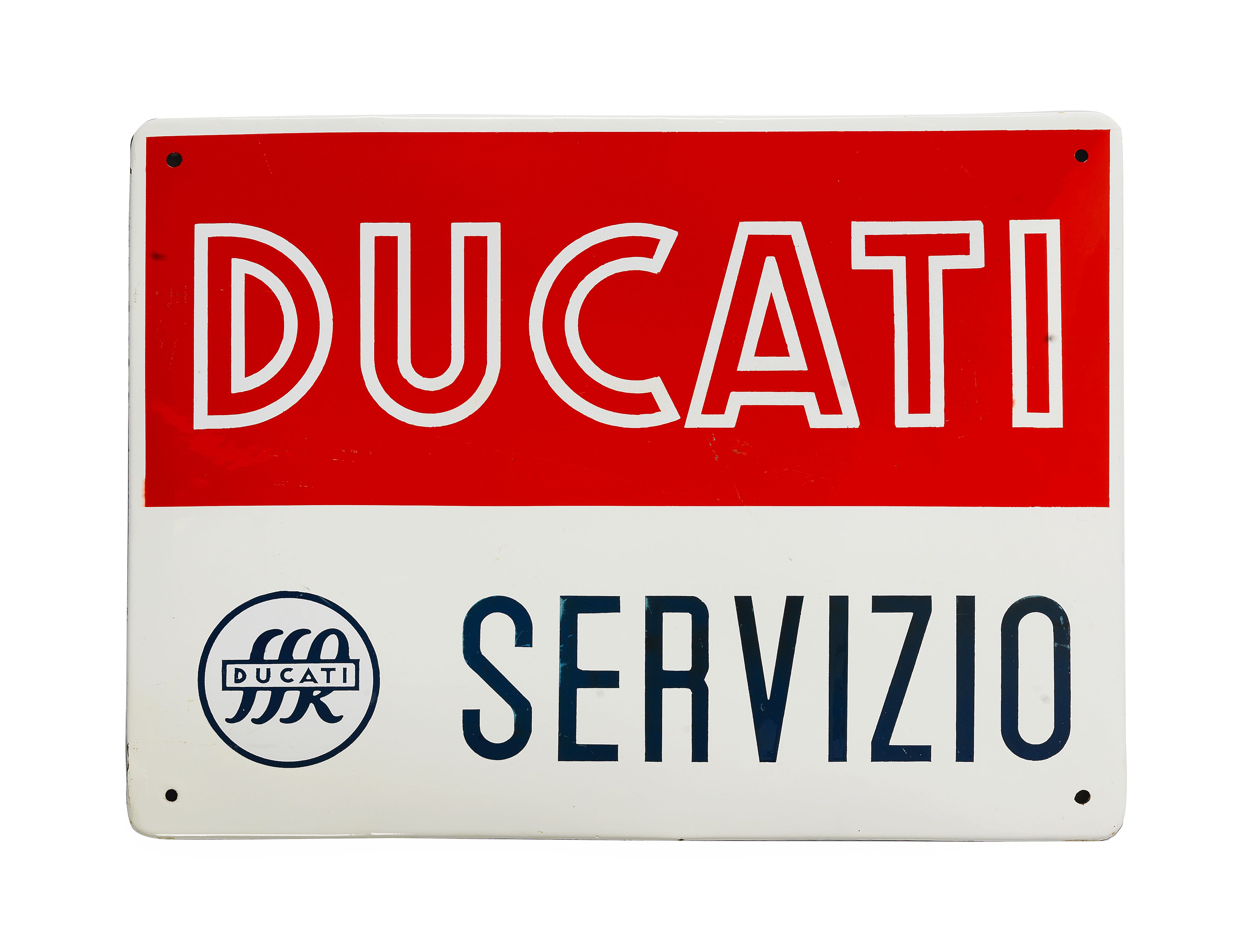 Bonhams Cars : A 'Ducati Servizio' enamel sign, Italian, circa 1960, ((2))