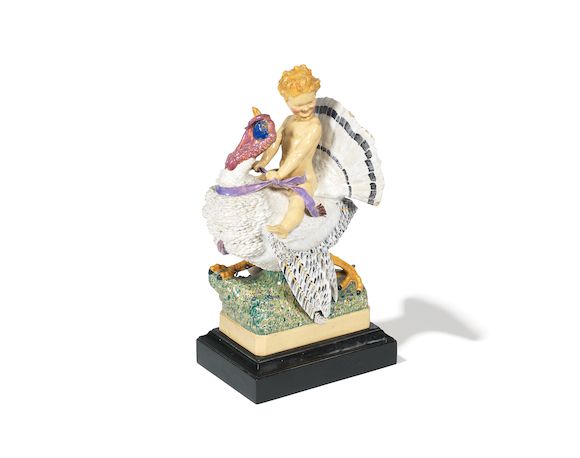 Bonhams : 'Boy on Turkey' a glazed pottery study by Harry Parr SIGNED ...